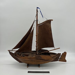 Vintage Mid-century Dutch Botter Boat Model - Etsy