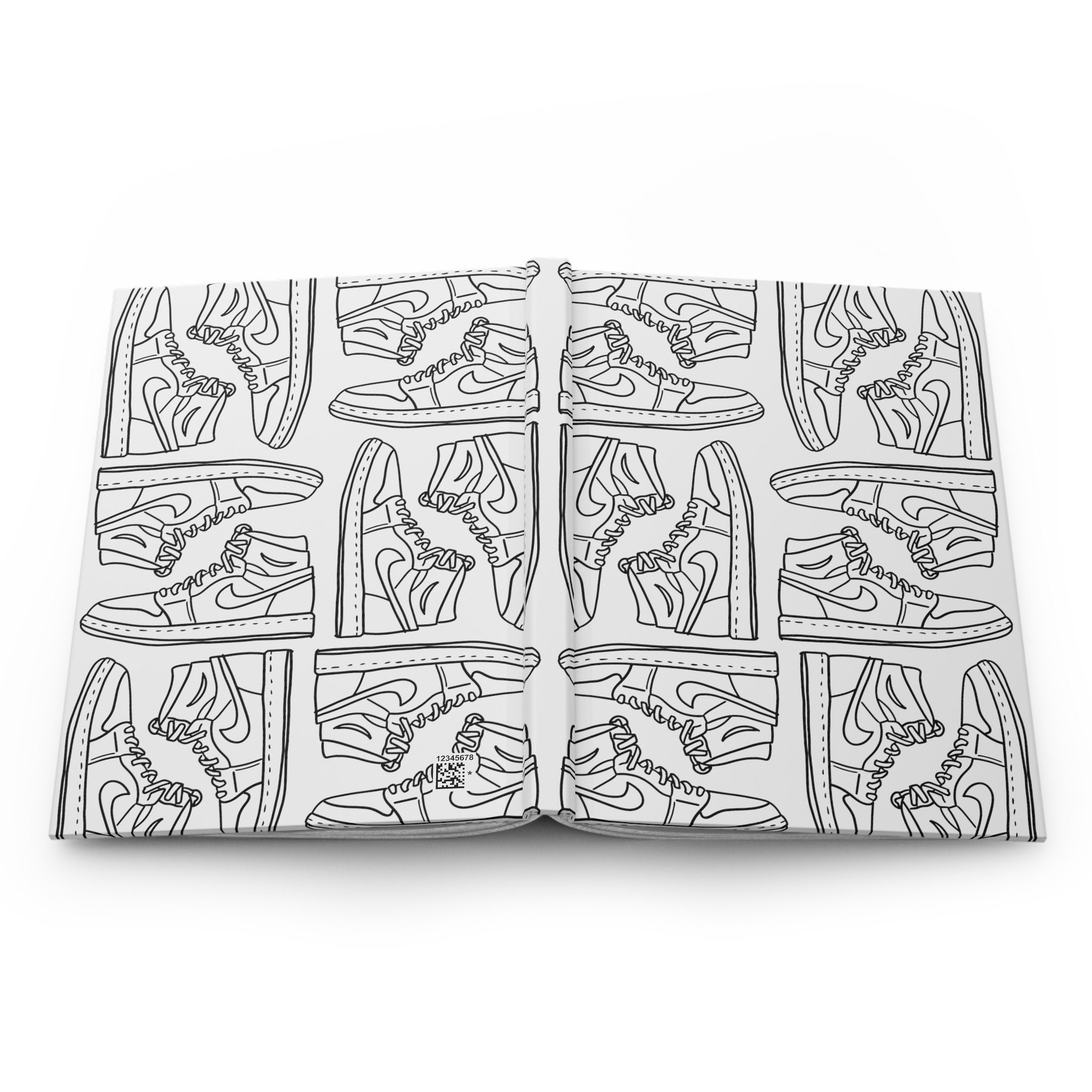 Sneakerhead Hardcover Journal, Black and White Hardcover Journal ...