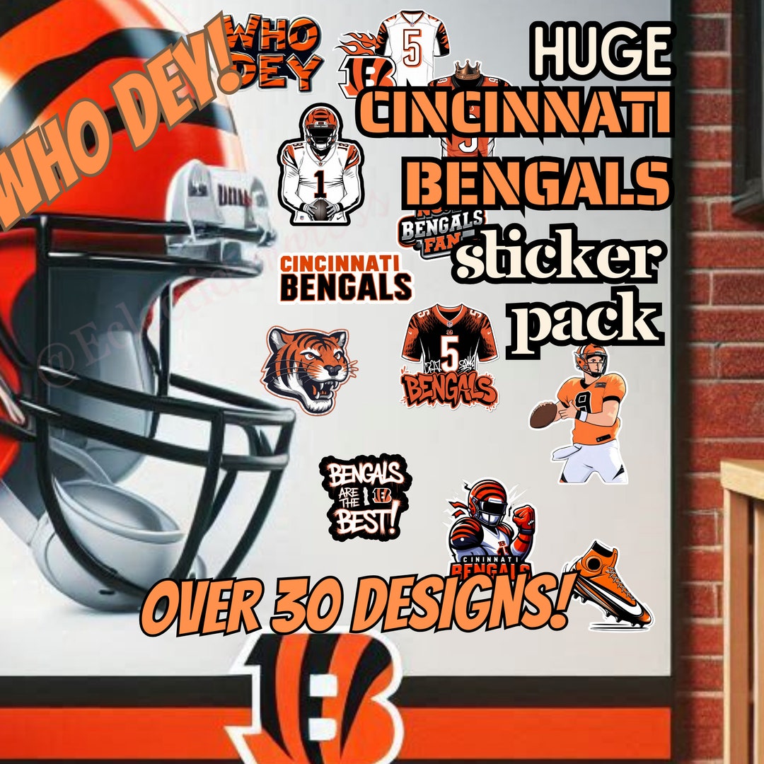 Cincinnati Bengals Joe Burrow Inspired Stickers | Who Dey Stickers ...