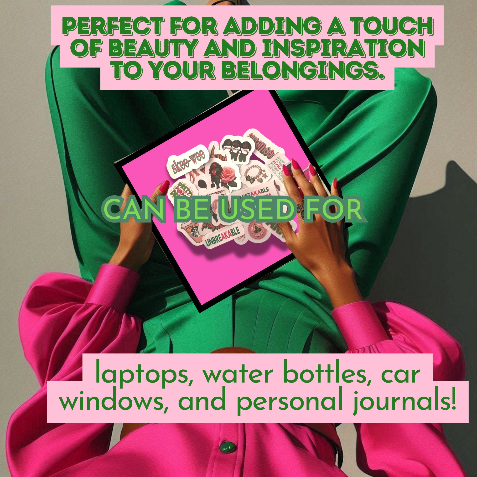 Alpha Kappa Alpha Stickers Divine 9 Sorority Stickers AKA Black Woman ...