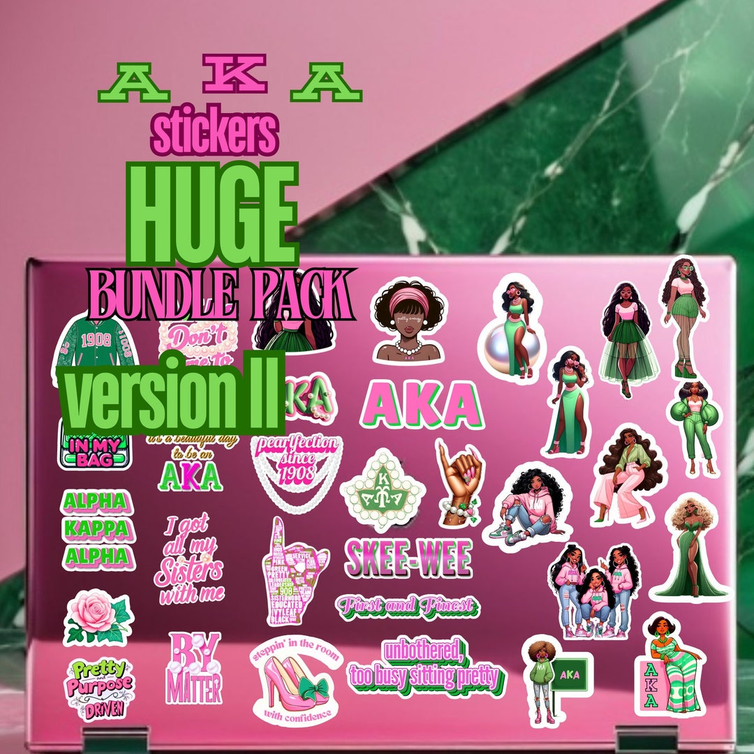 Alpha Kappa Alpha Stickers | Divine 9 Sorority Stickers AKA Black Woman ...