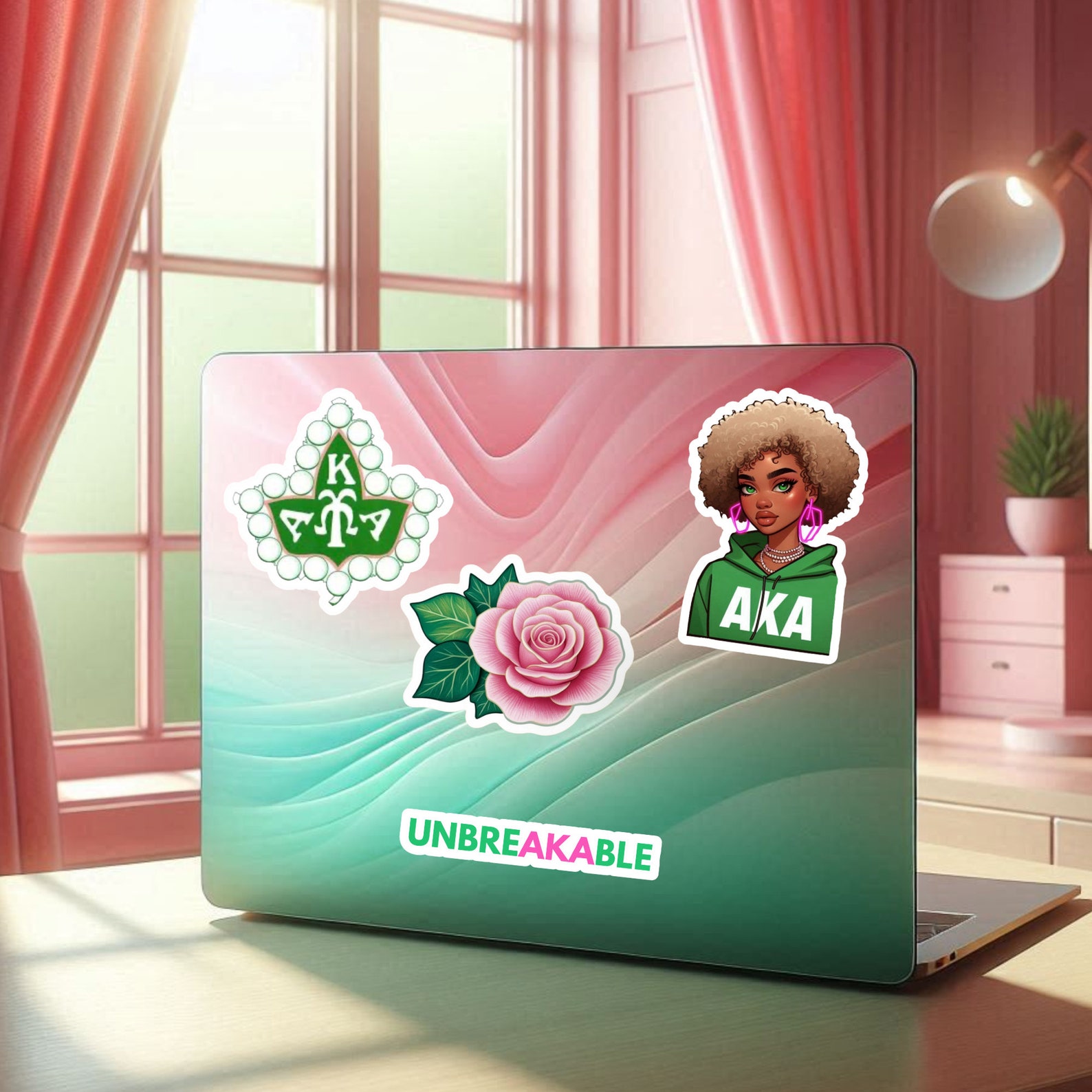 Alpha Kappa Alpha Stickers | Divine 9 Sorority Stickers AKA Black Woman ...