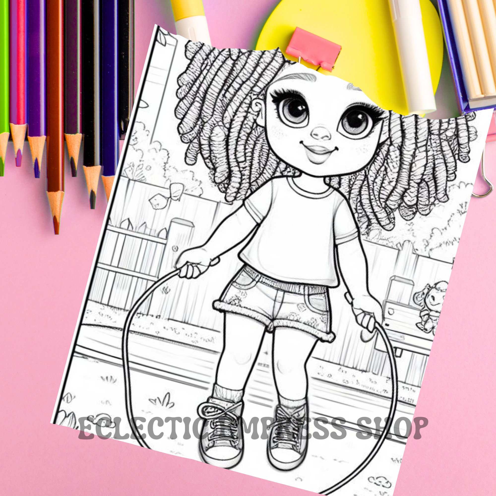 Black Girl Magic Coloring Book Pages 5 Image Bundle 2 Beautiful Natural ...