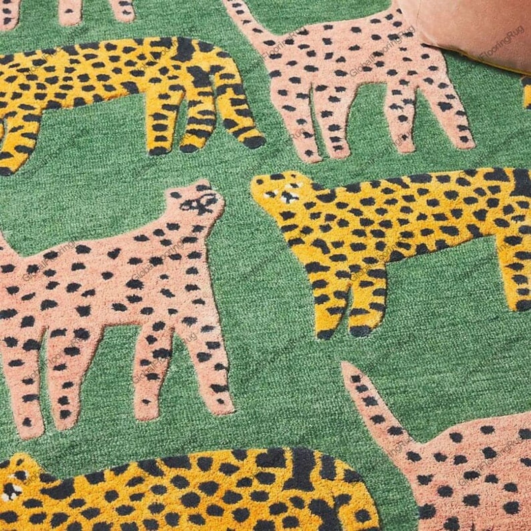 Hand Multiple Cat Throw Rug Custom Hand Tufted Wool Handmade Area Rug ...