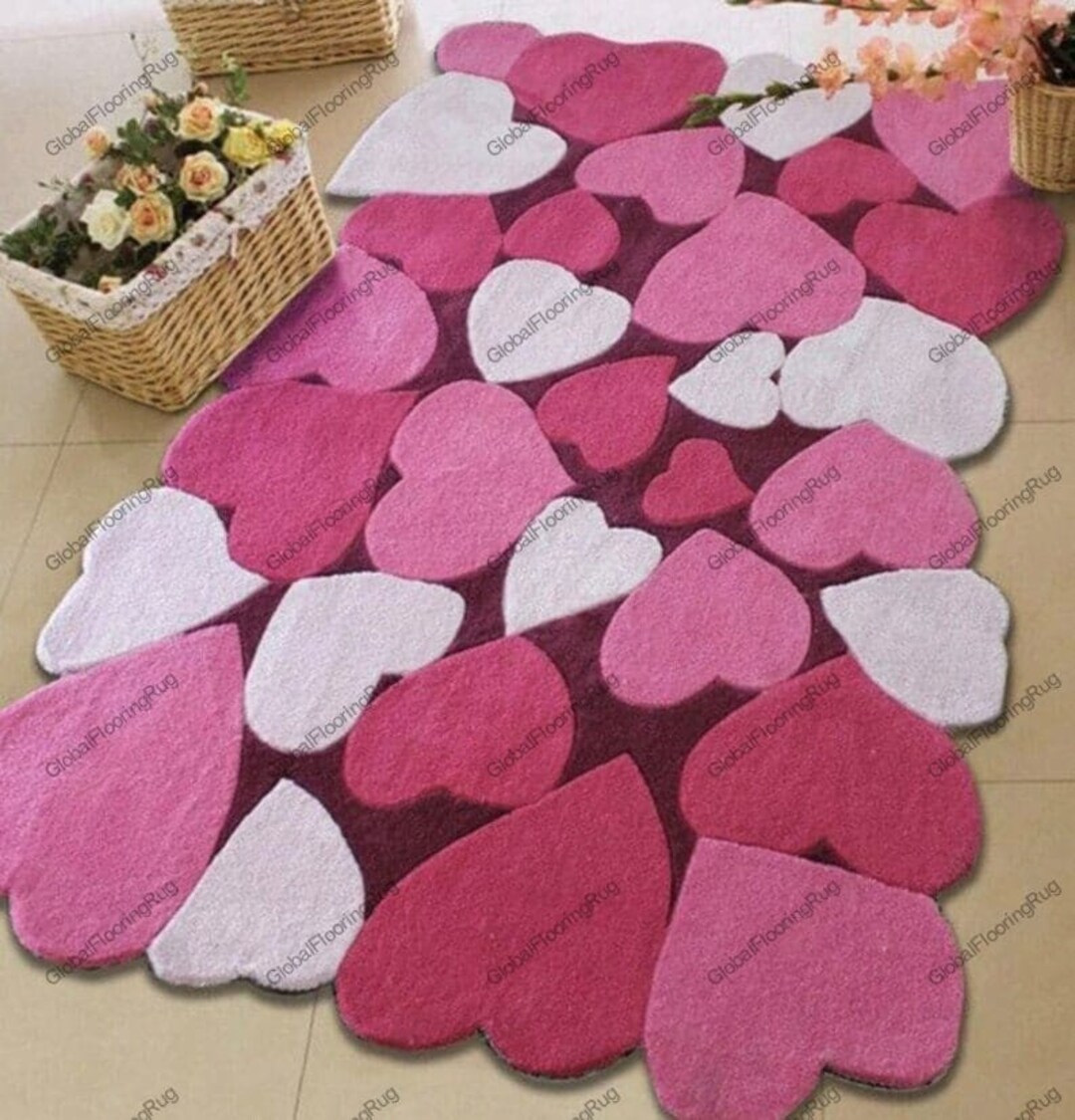 Hand Tufted Love Heart Rug Modern Woolen Rug 100%woolen Area Rug Rugs ...