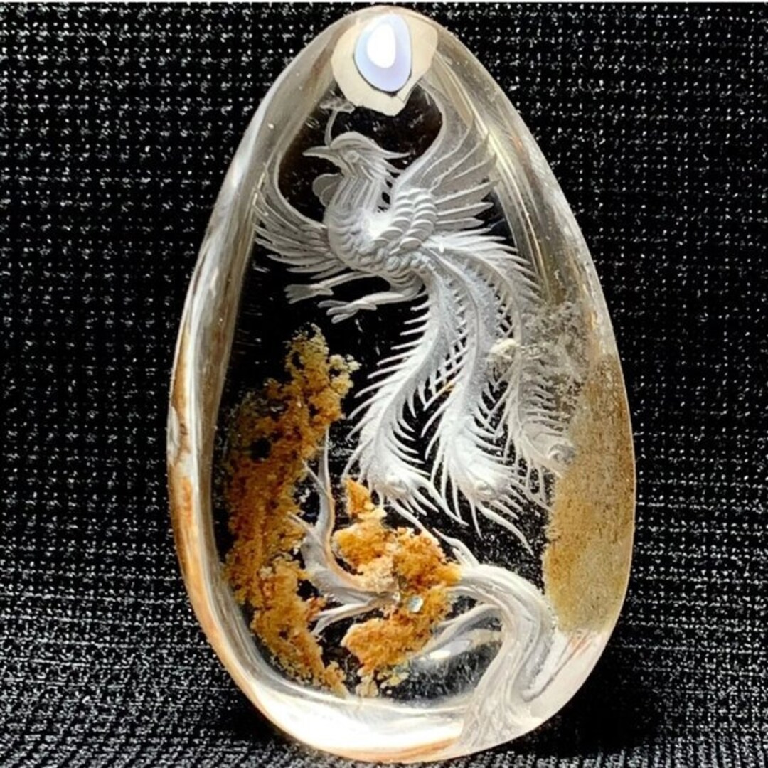 Handcarved Phoenix Garden Quartz and Stand, Gift for Her/him ...