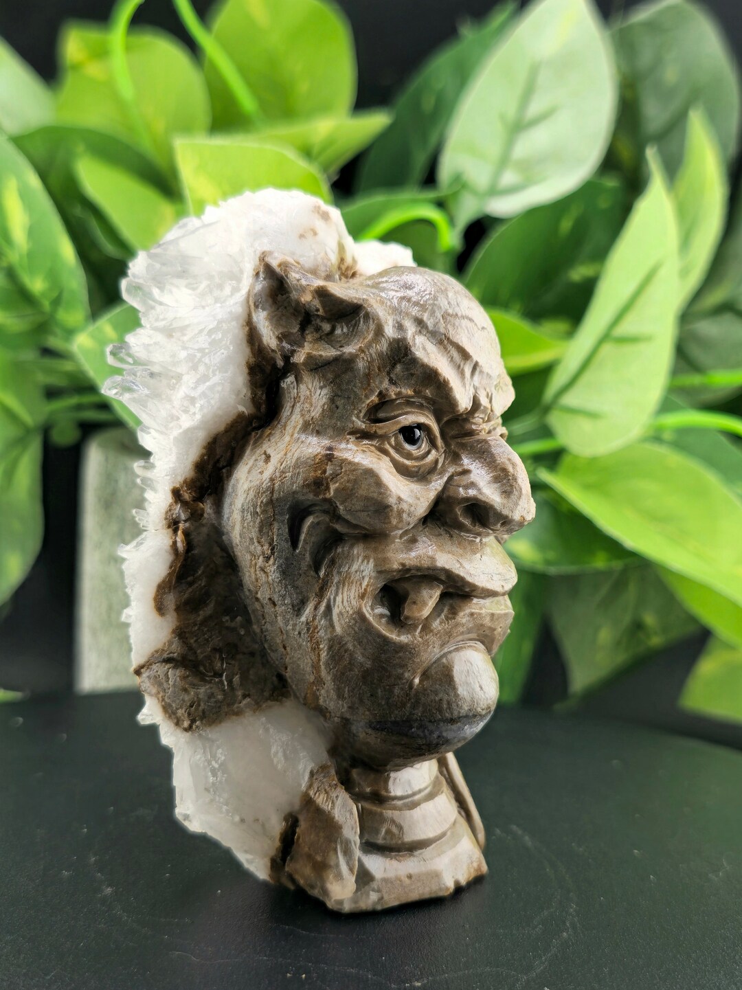 Hand-carved Crystal Cluster Demon Monster Ghost Ogre Metaphyscal, Reiki ...