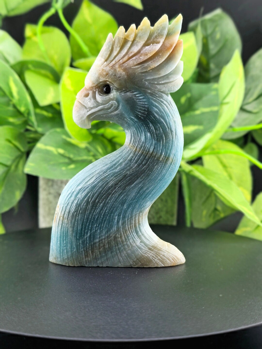 Amazon Stone Hand-carved Phoenix Gift, Metaphysical, Reiki Healing ...