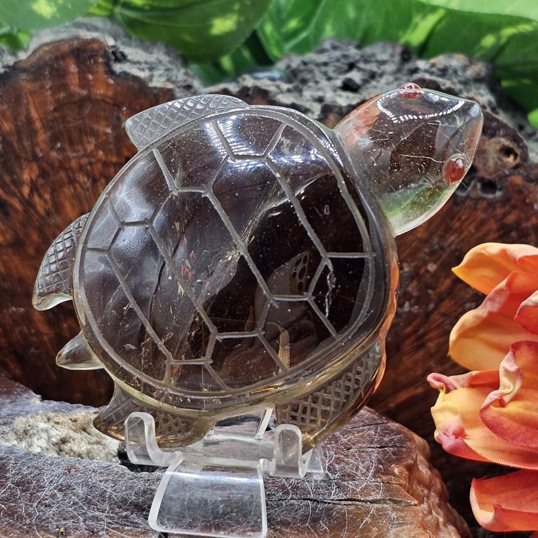 Natural Crystal Cluster Agate Hand Carved Sea Turtle, Tortoise ...