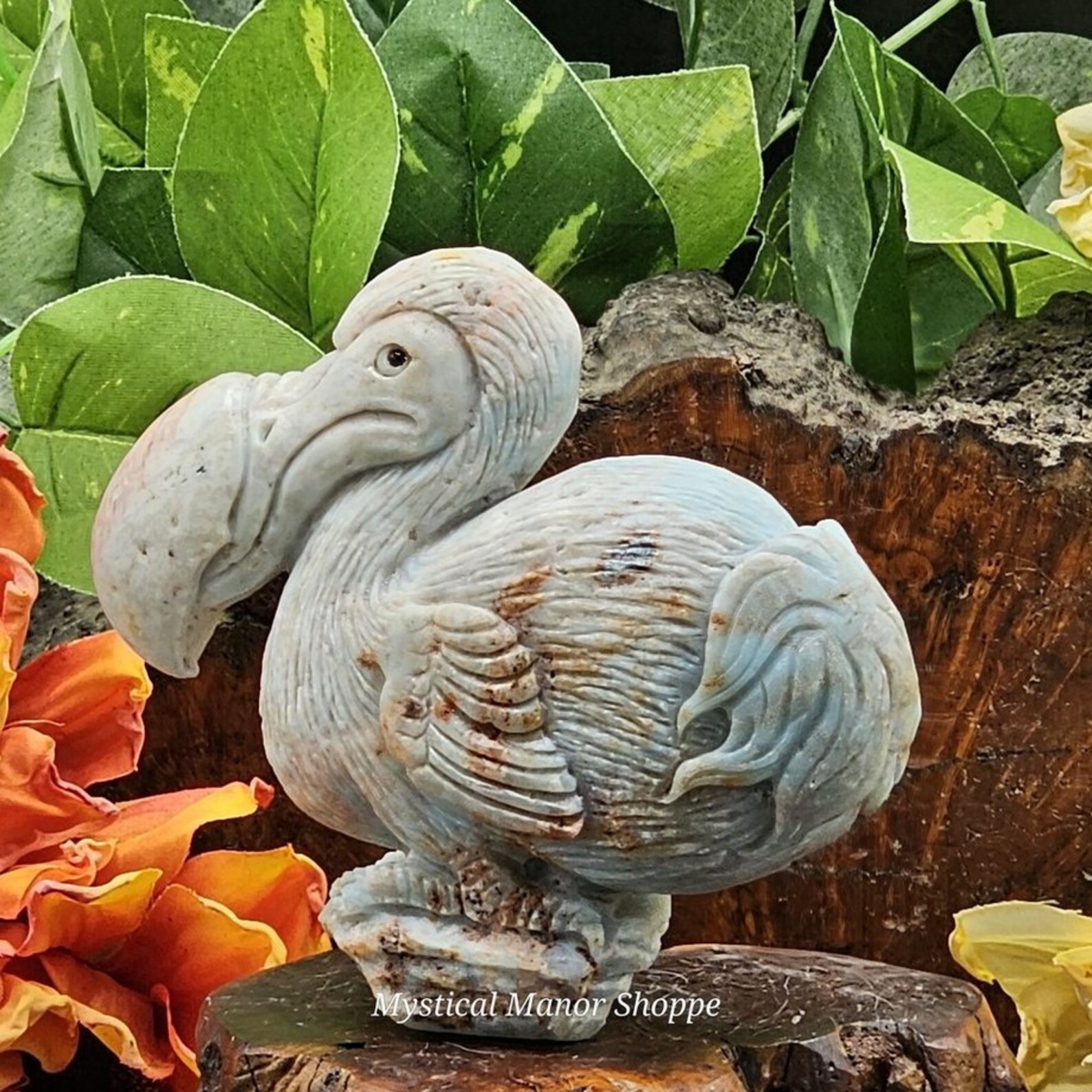 Hand-carved Amazon Stone Dodo Bird Sculpture: Whimsical OOAK Decor - Etsy