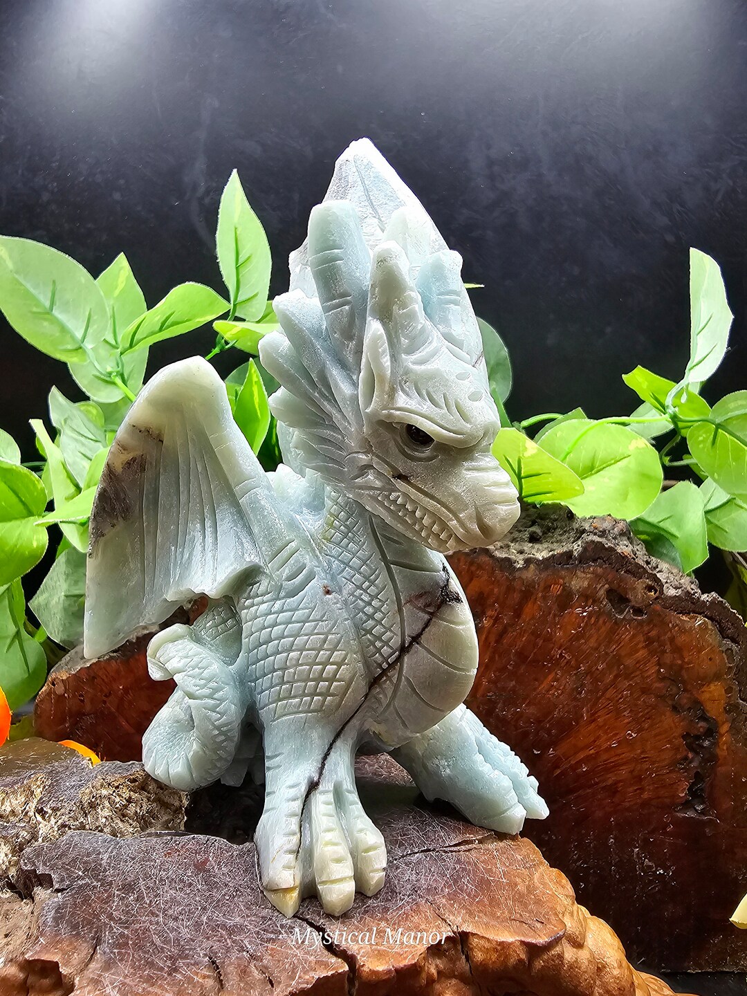 STUNNING Hand-carved Dragon Natural Crystal ,home Decoration ...