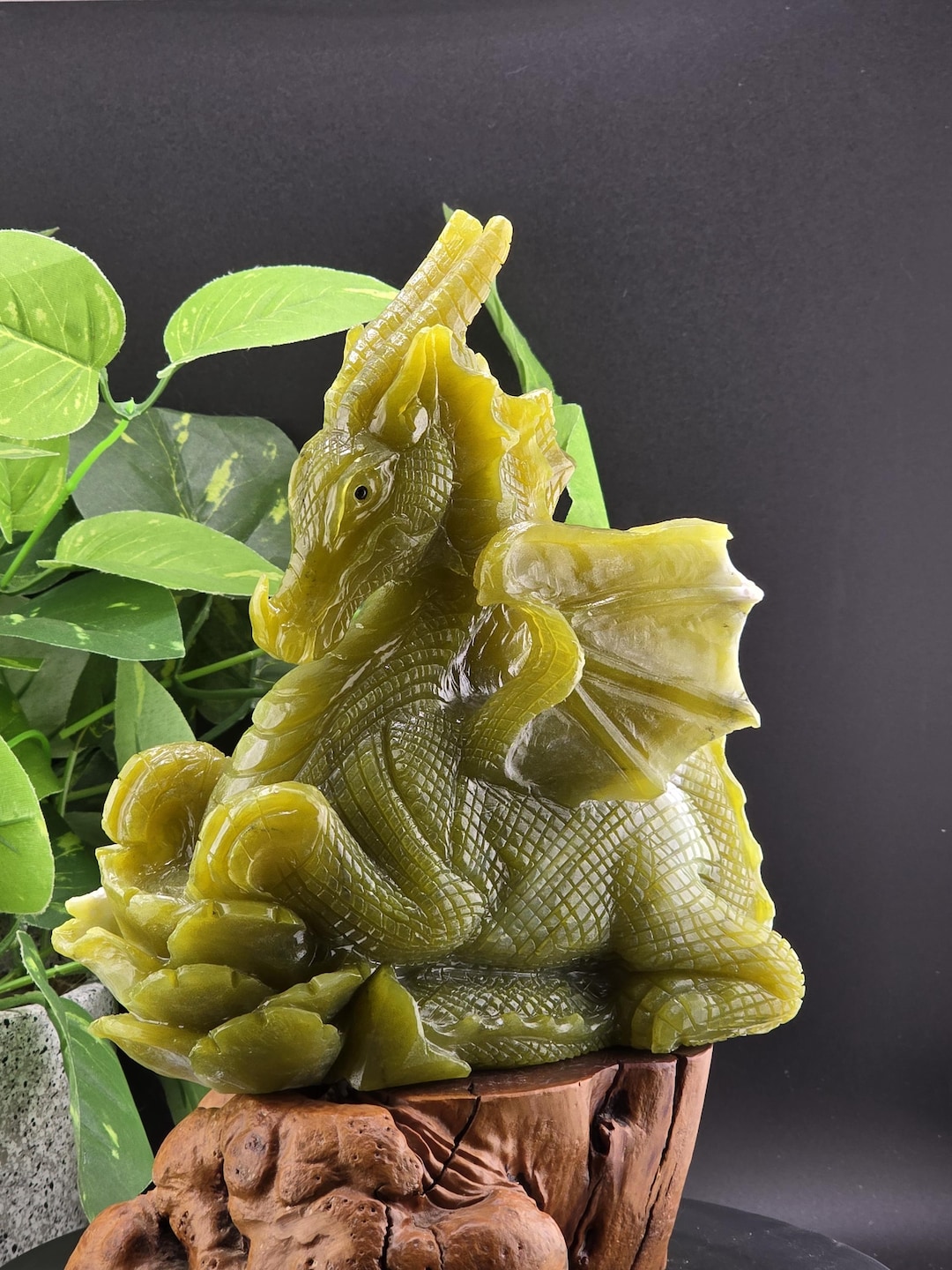 Hand-carved Dongling Jade Dragon Sculpture: Traditional Chinese Art - Etsy