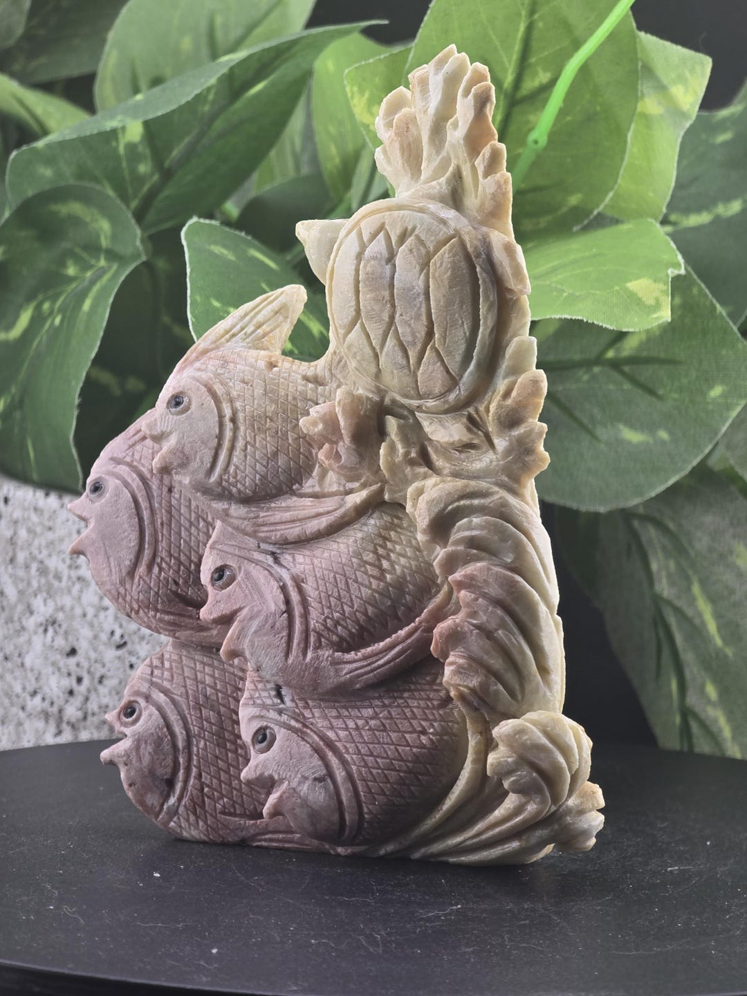 Hand-carved Amazon Stone Sculpture: Fish, Turtles, Coral Reef - Etsy