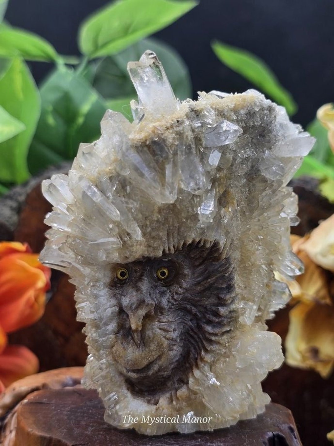 Impressive Hand Carved Gorilla/monkey Crystal Quartz Cluster Gift ...