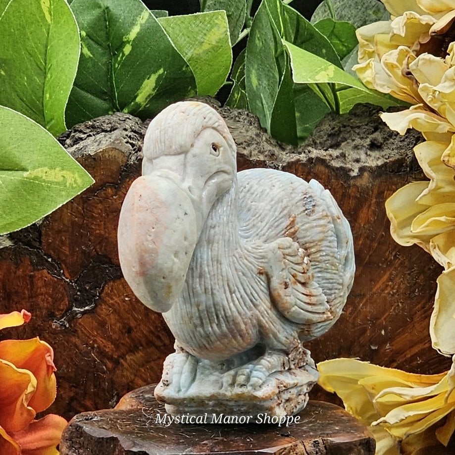 Hand-carved Amazon Stone Dodo Bird Sculpture: Whimsical OOAK Decor - Etsy