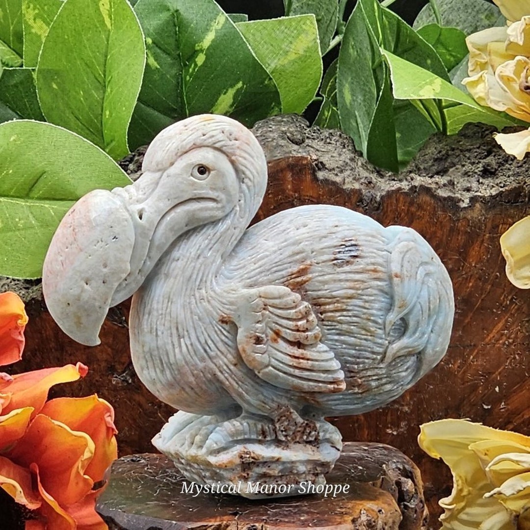 Hand-carved Amazon Stone Dodo Bird Sculpture: Whimsical OOAK Decor - Etsy