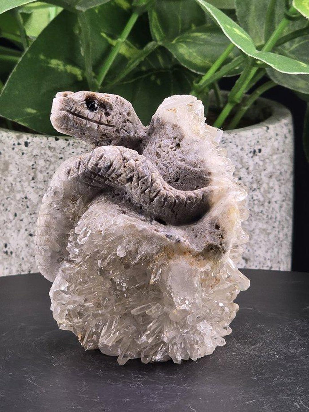 Rare Stunning Handcrafted Snake Stone Sculpture . One of a Kind ...