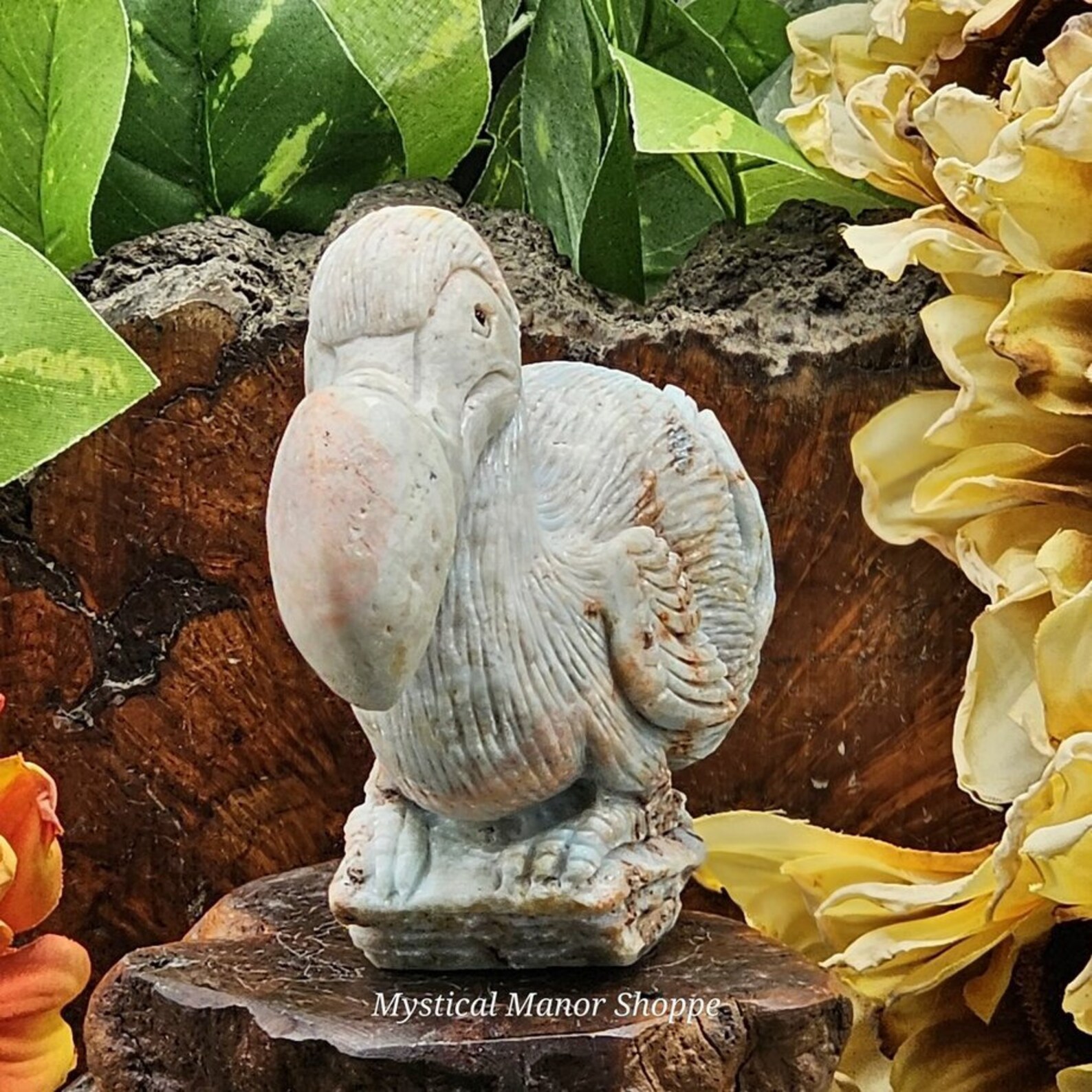 Hand-carved Amazon Stone Dodo Bird Sculpture: Whimsical OOAK Decor - Etsy