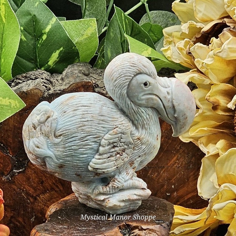 Hand-carved Amazon Stone Dodo Bird Sculpture: Whimsical OOAK Decor - Etsy