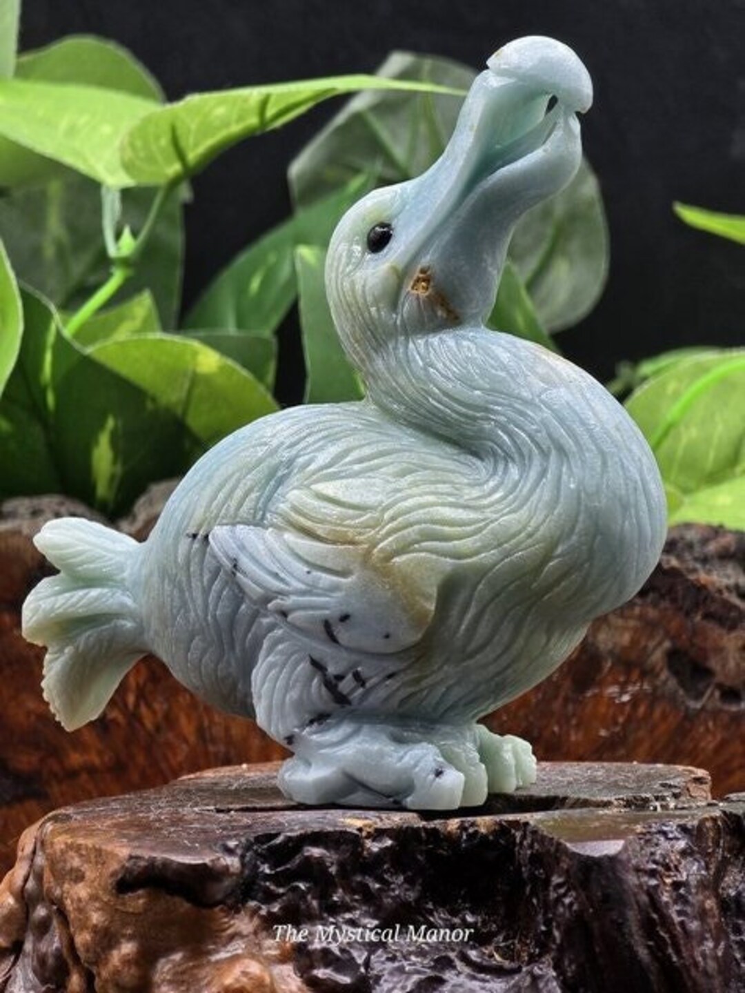 Hand-carved Trolleite Dodo Bird Sculpture: Whimsical Crystal Decor - Etsy