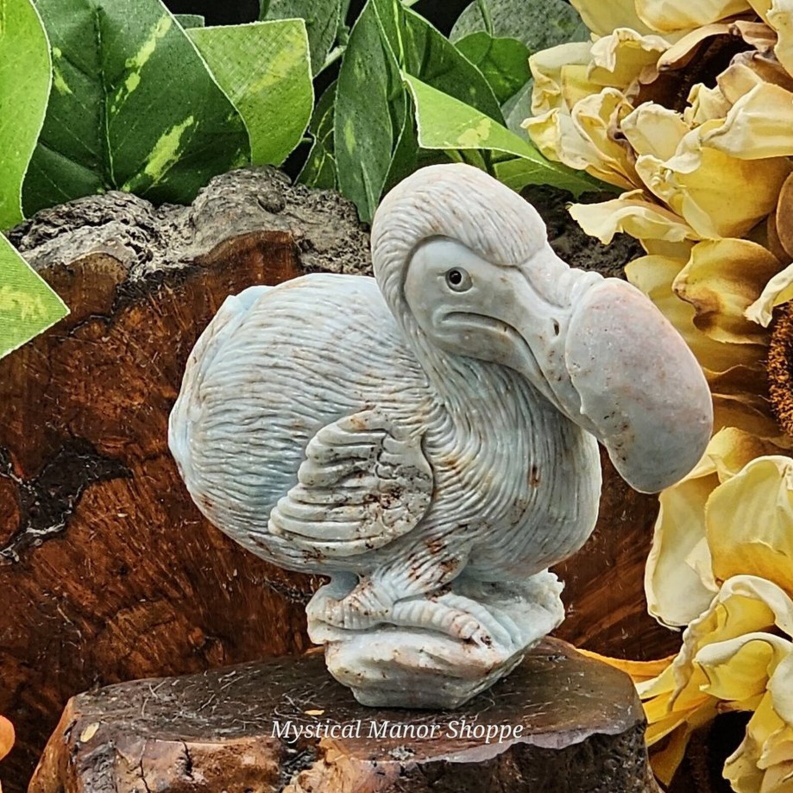 Hand-carved Amazon Stone Dodo Bird Sculpture: Whimsical OOAK Decor - Etsy