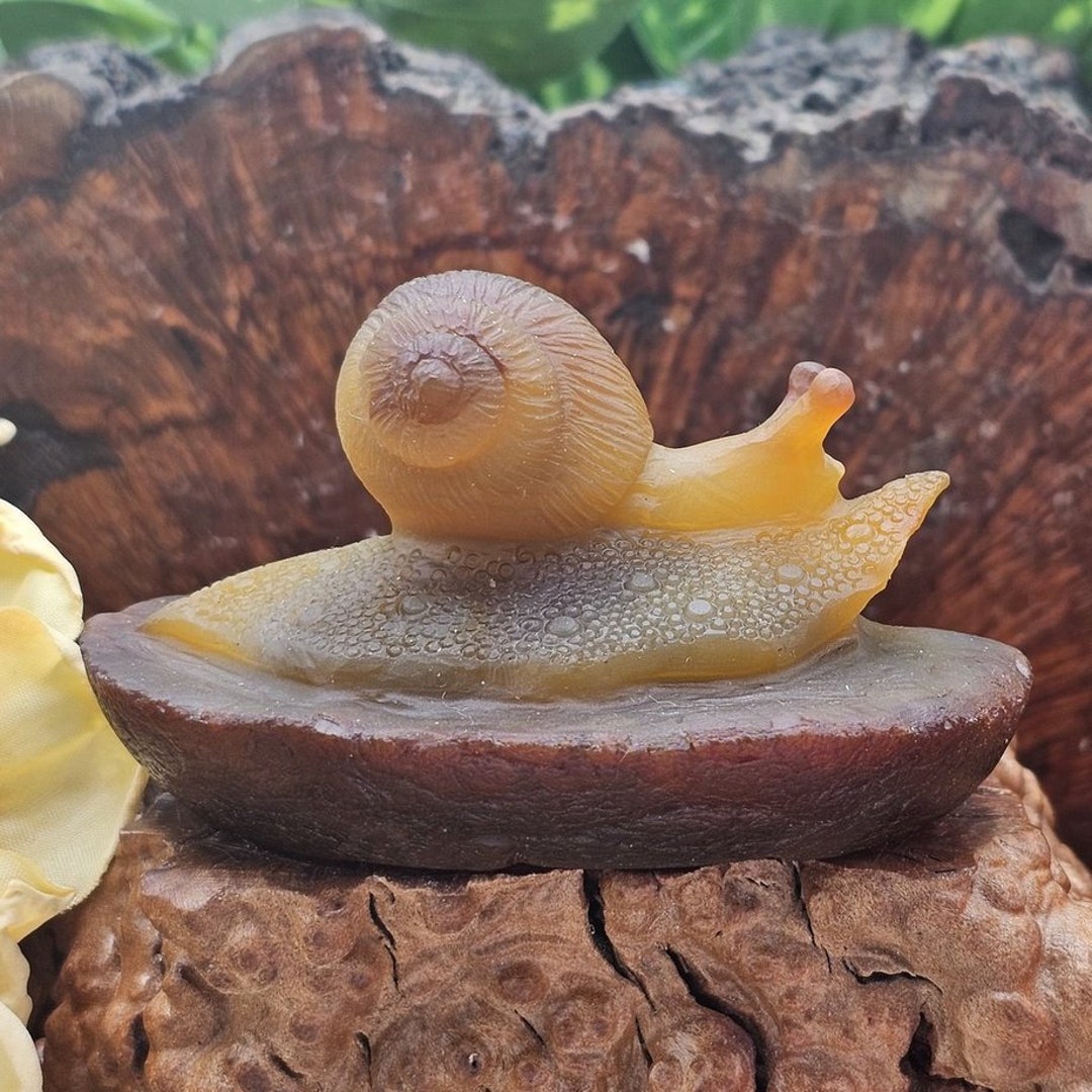 Snail Natural Quartz Crystal Mineral Agate Stone Hand Carved Mineral ...