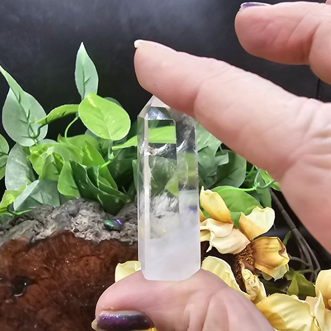 Rainbow Lemurian blue Angel Feathers Quartz Natural Point Crystal ...