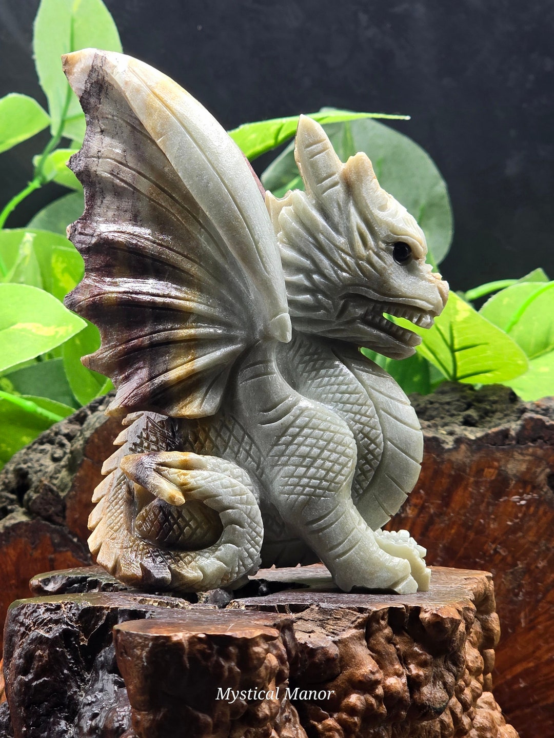 STUNNING Hand-carved Dragon Natural Crystal ,home Decoration ...