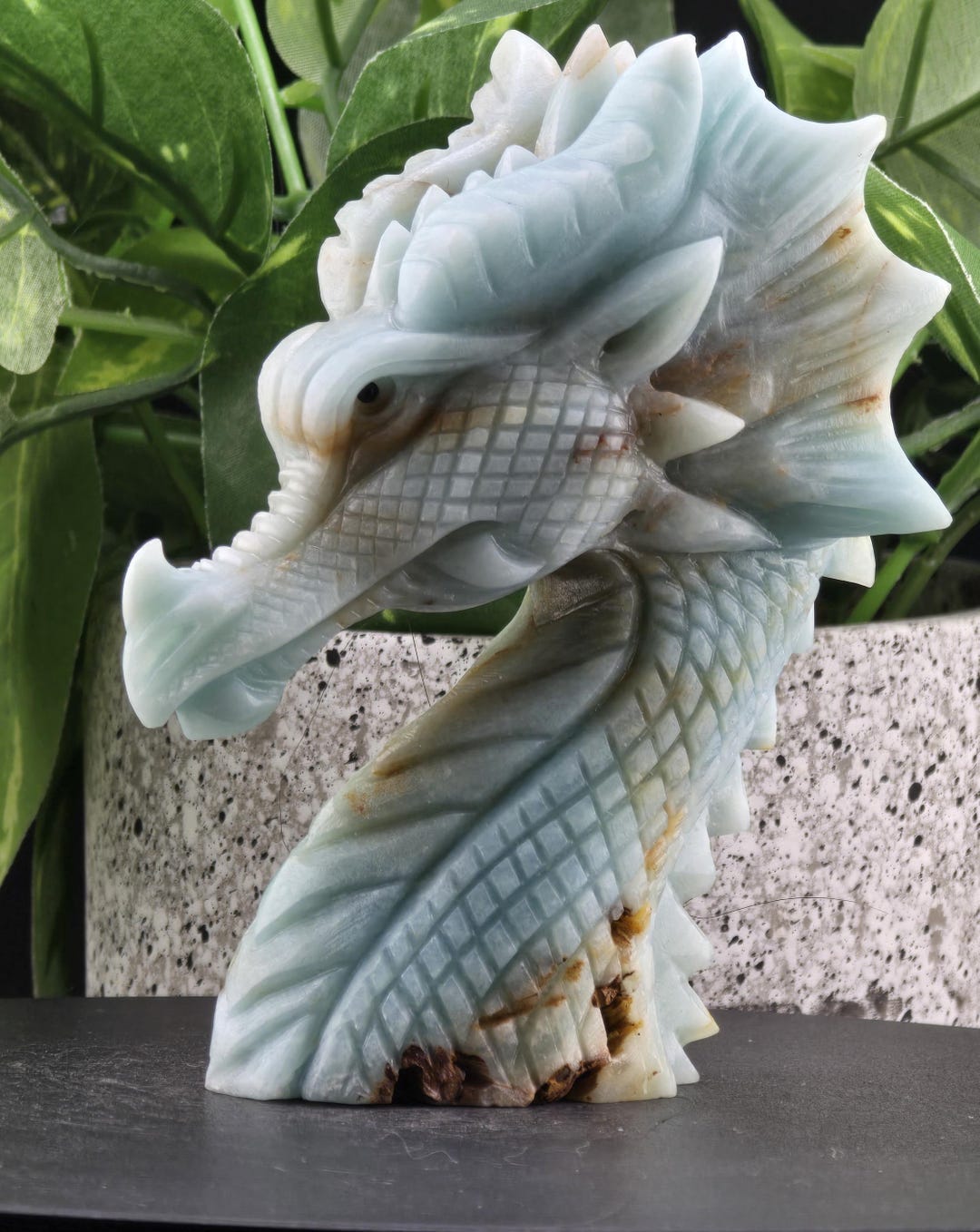 Hand-carved Natural Quartz Crystal Dragon Statue - Etsy