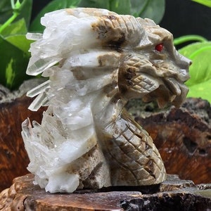 Natural Crystal Quartz Hand-carved Dragon Statue. Home Decoration ...