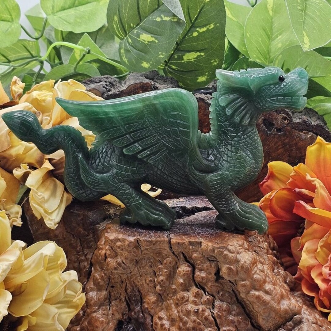 Dragón Sculpture Natural Crystal Quartz Hand-carved Dongling Jade ...