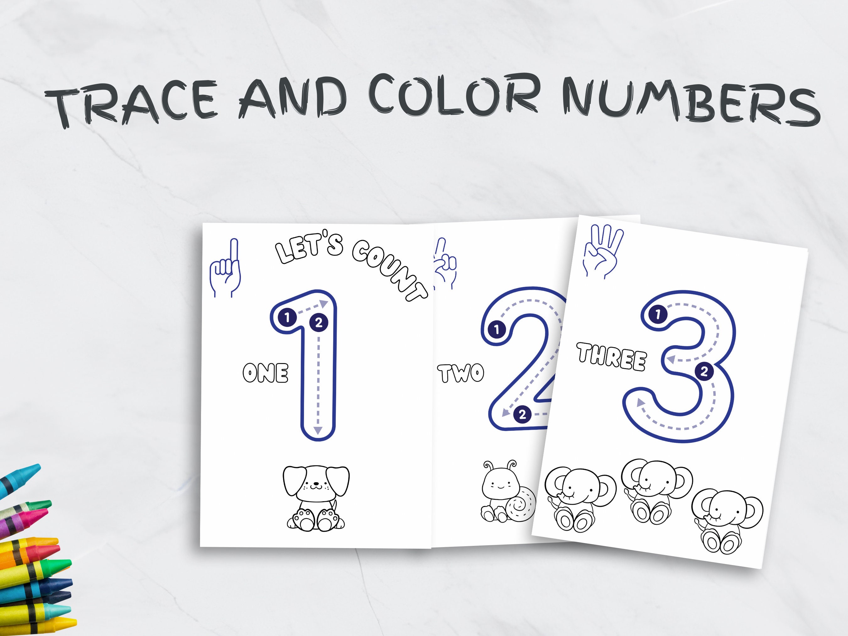 Preschool Math Printable, Instant Download, Coloring Pages, Homeschool ...