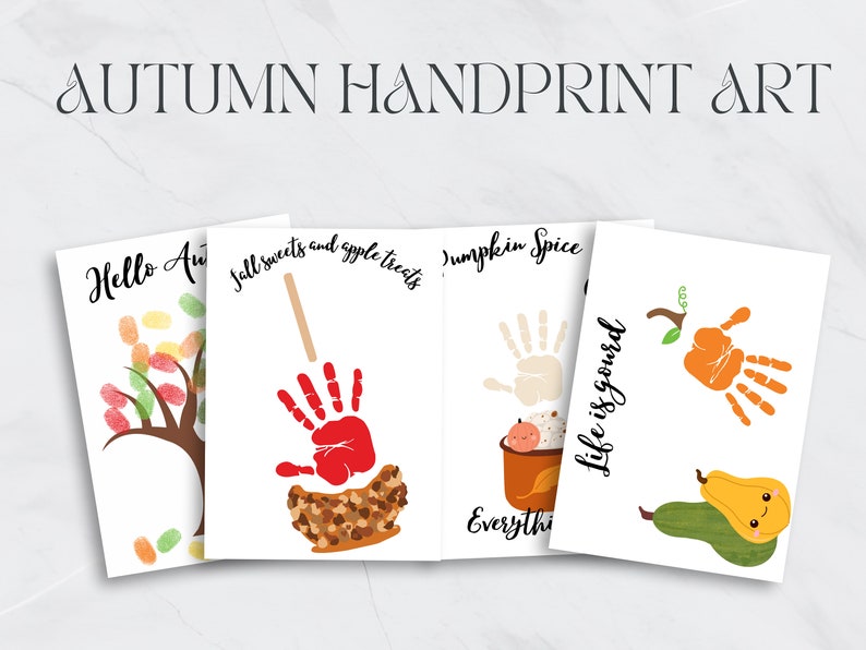 Autumn Kids Handprint, Fall Hand Craft, Baby Toddler Keepsake ...