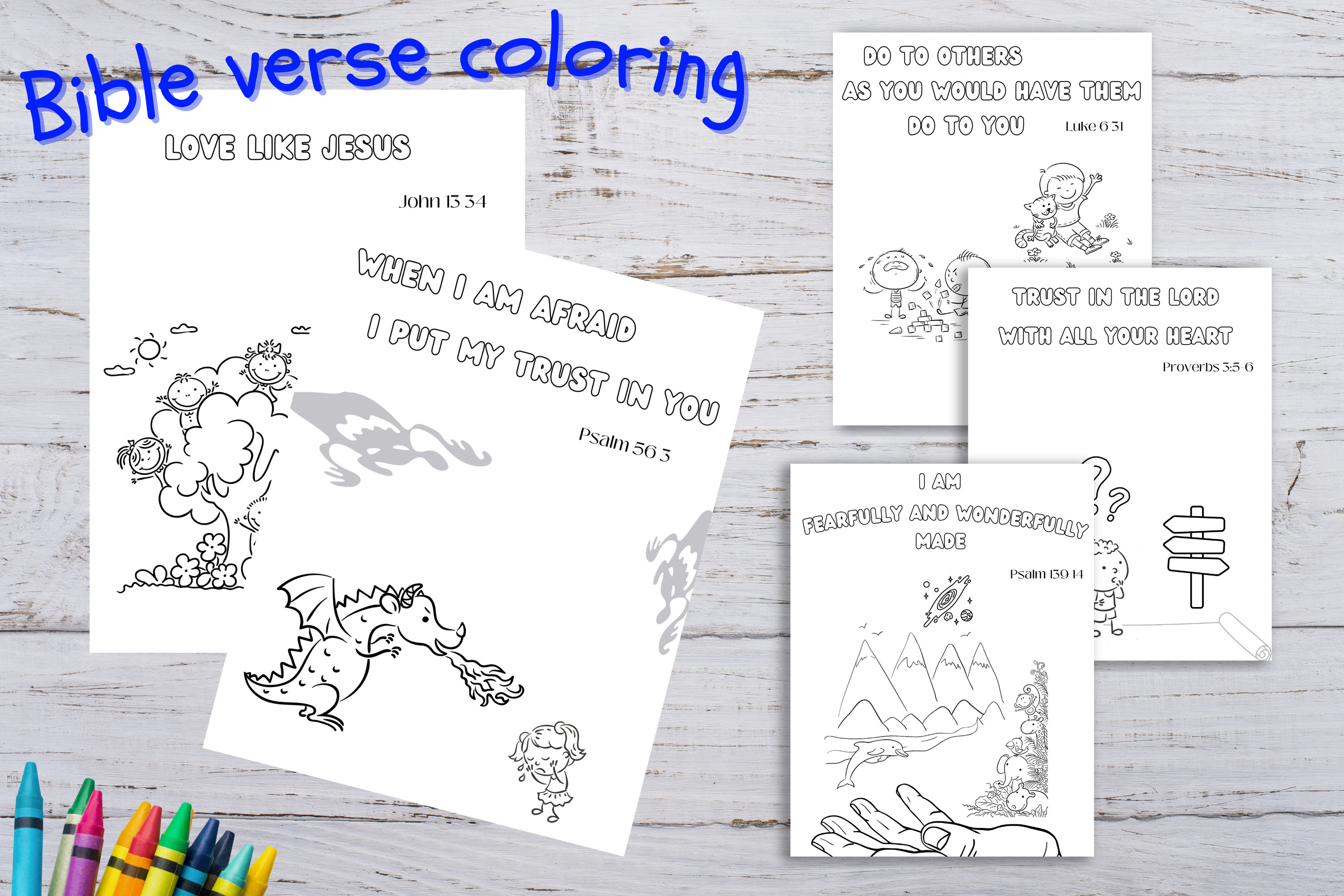 Kids Bible Verse Coloring Printable, Preschool Bible Verse, Children ...