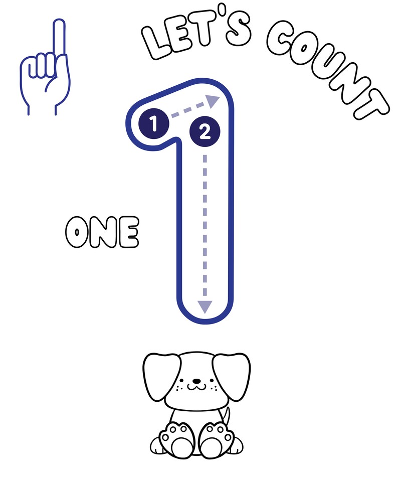 Preschool Math Printable, Instant Download, Coloring Pages, Homeschool ...