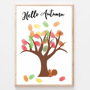 Autumn Kids Handprint, Fall Hand Craft, Baby Toddler Keepsake ...
