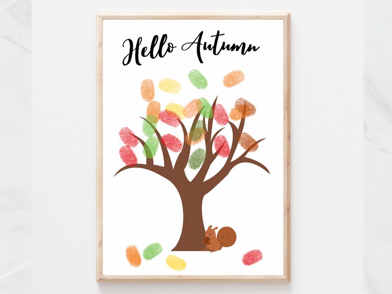 Autumn Kids Handprint, Fall Hand Craft, Baby Toddler Keepsake ...