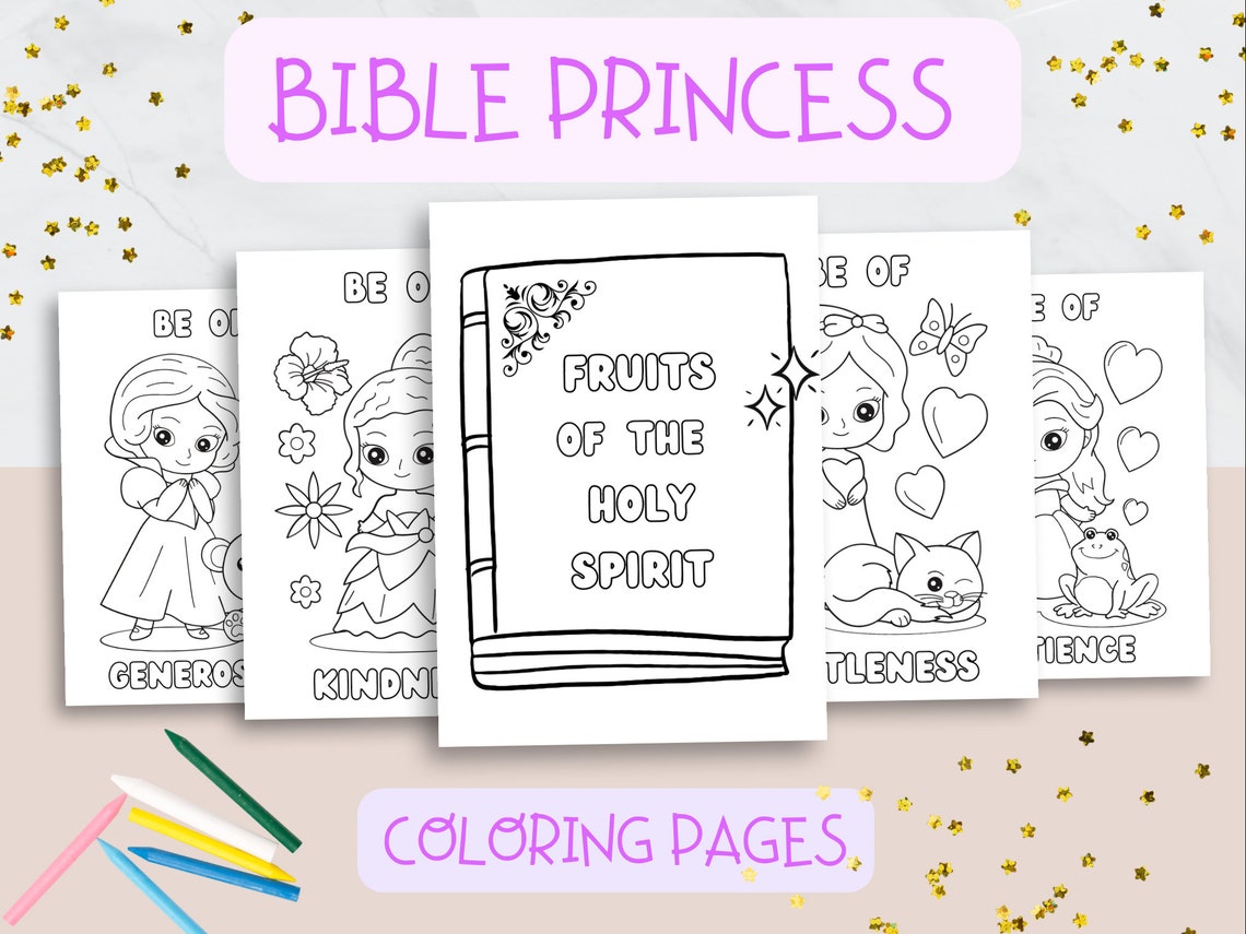 Bible Princess Coloring Pages, Fruits of the Spirit Coloring, Holy ...