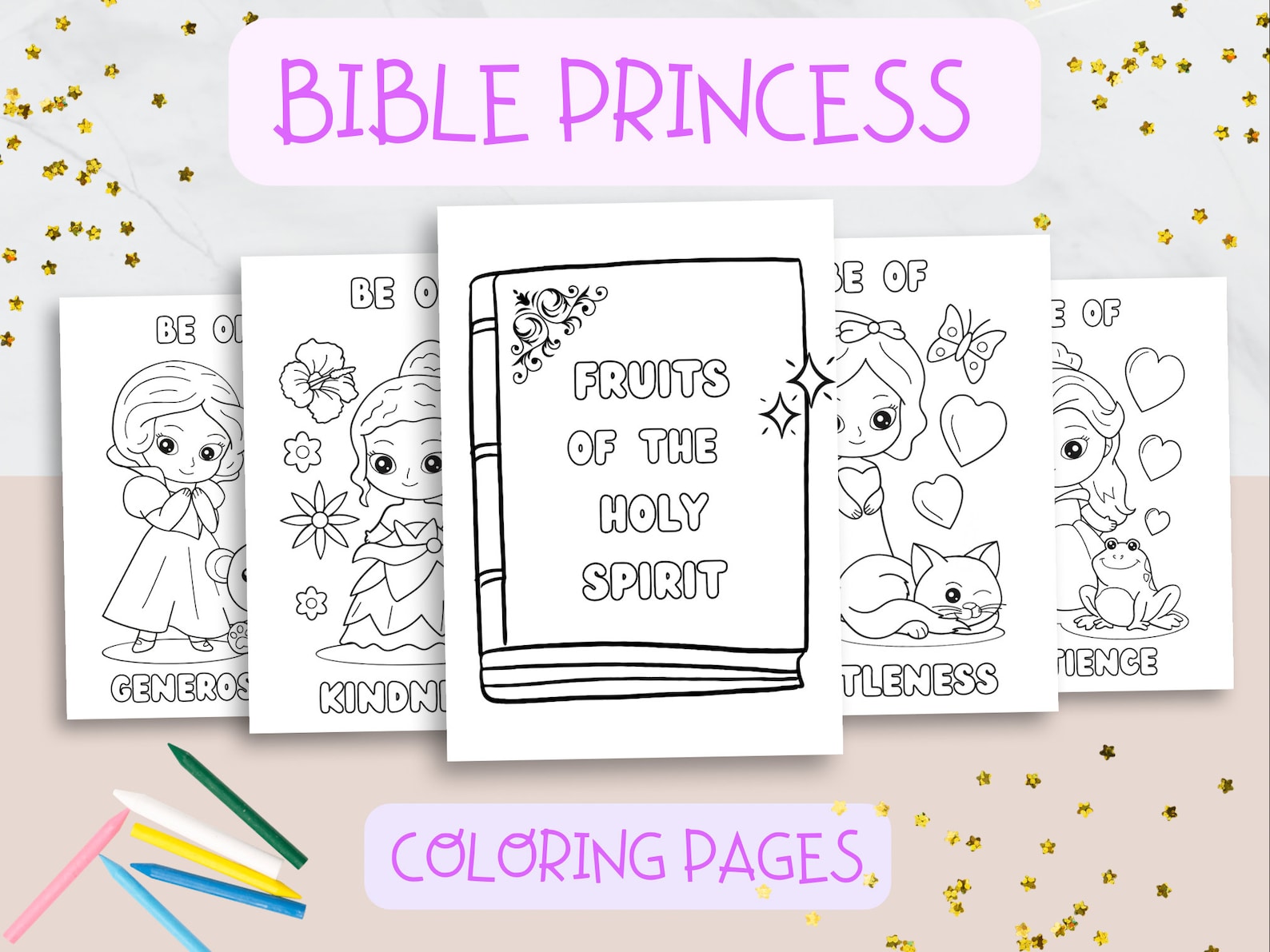 Bible Princess Coloring Pages, Fruits of the Spirit Coloring, Holy ...