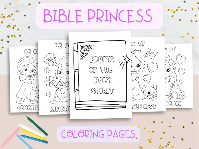 Bible Princess Coloring Pages, Fruits of the Spirit Coloring, Holy ...