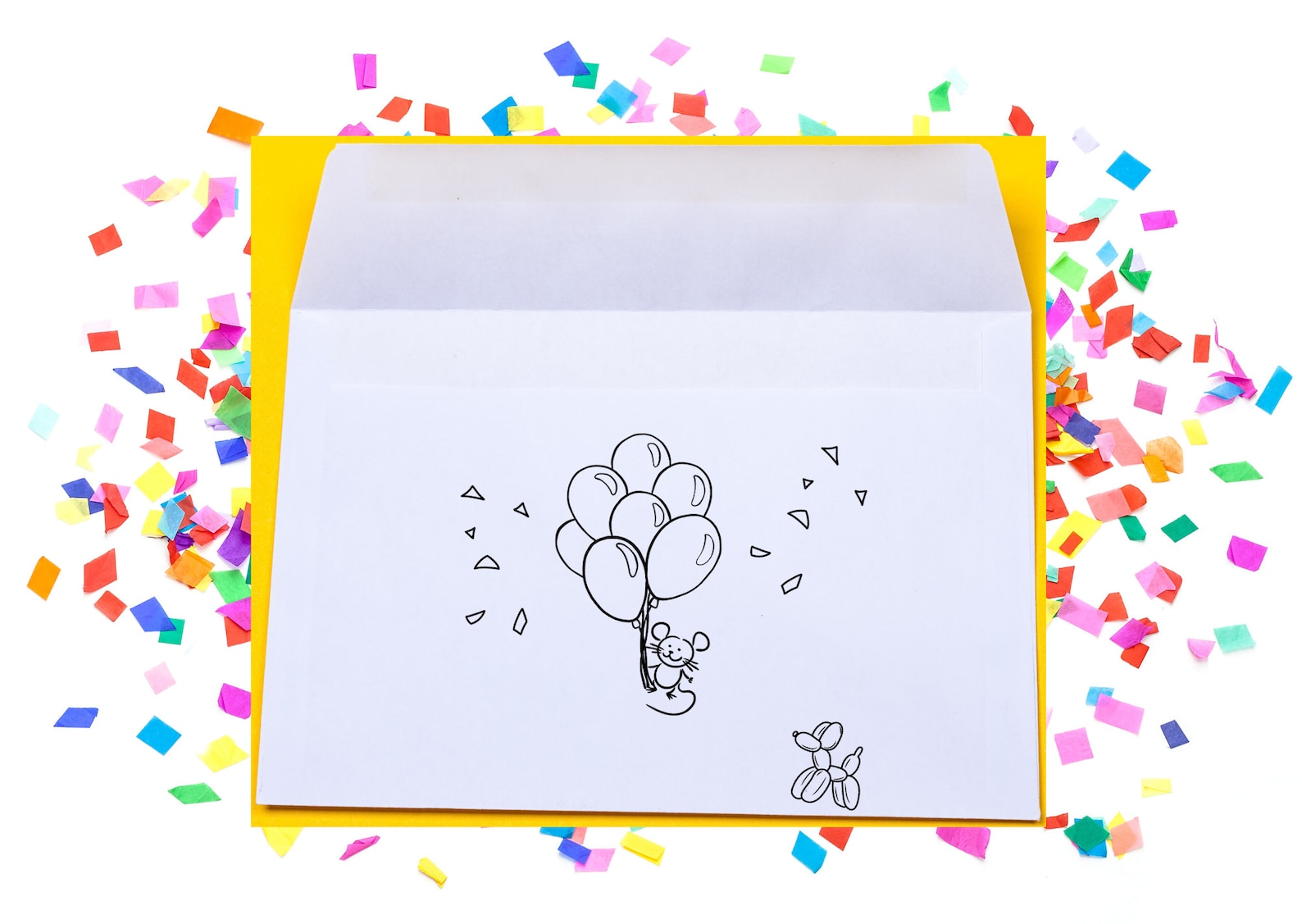 Birthday Coloring Cards Printable, Kids Coloring Cards, Color Your Own ...