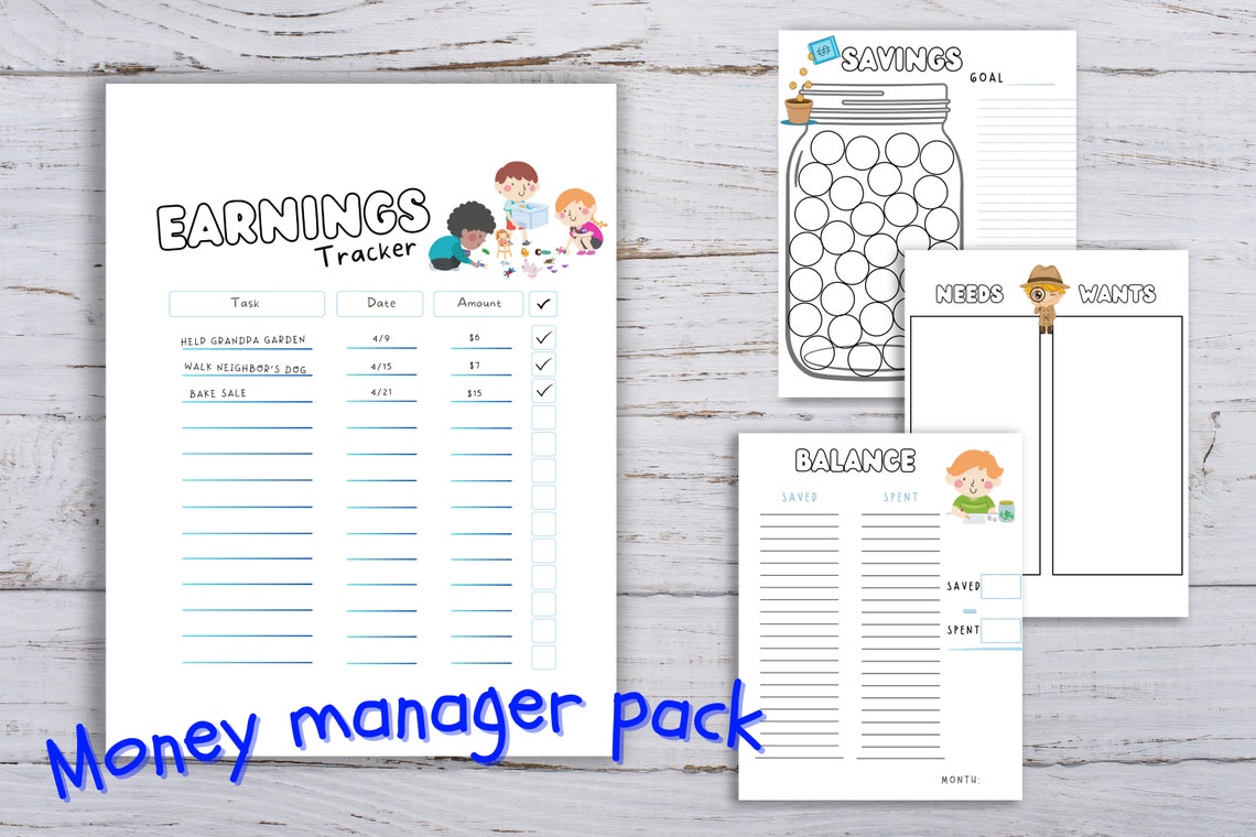 Kids Savings Printable, Savings Goal, Savings Tracker, Savings ...