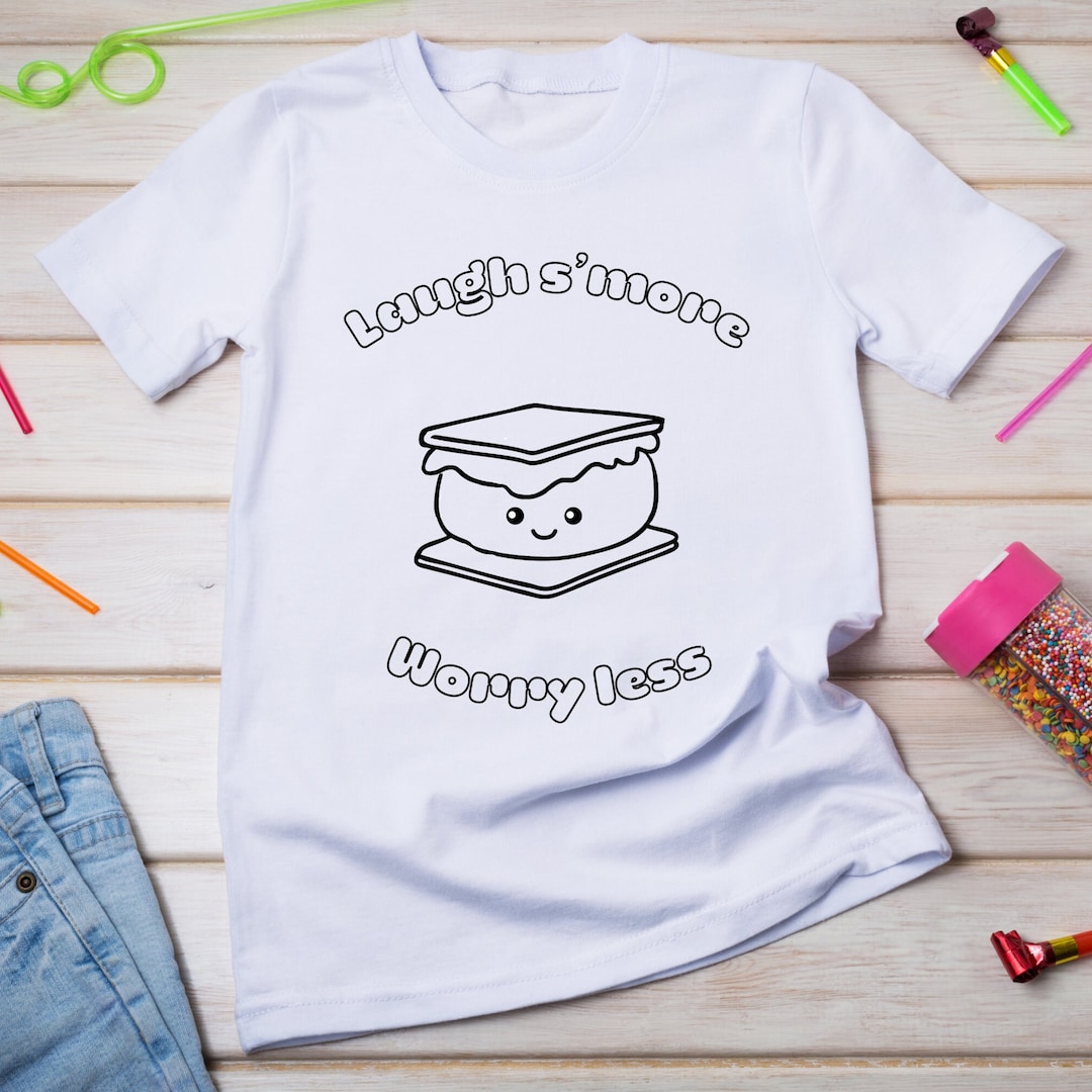 Kids Coloring Shirt Svg, Kids Shirt Svg, Kids Shirt Png, Smores Shirt ...
