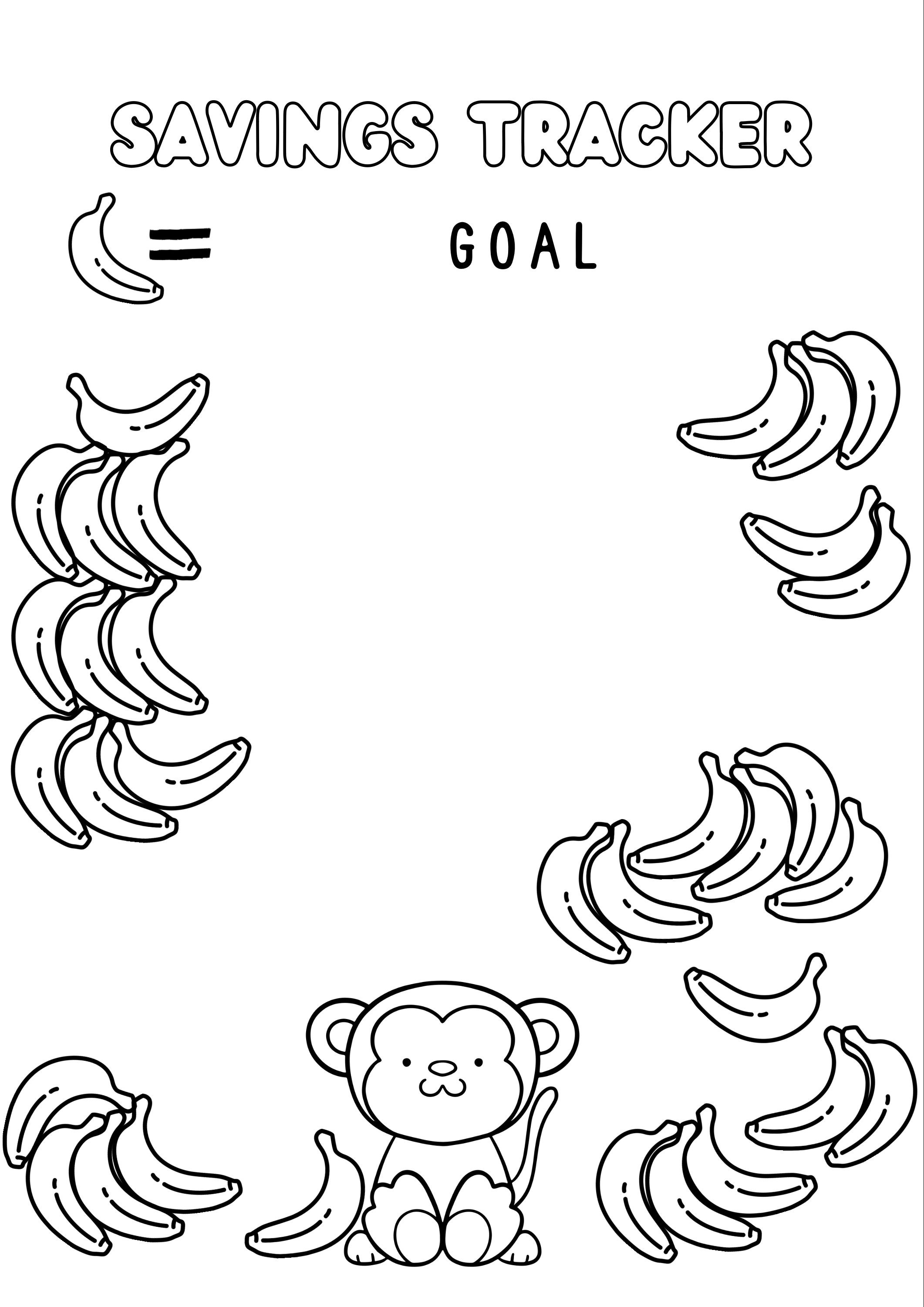 Kids Savings Printable, Savings Goal, Savings Tracker, Savings ...