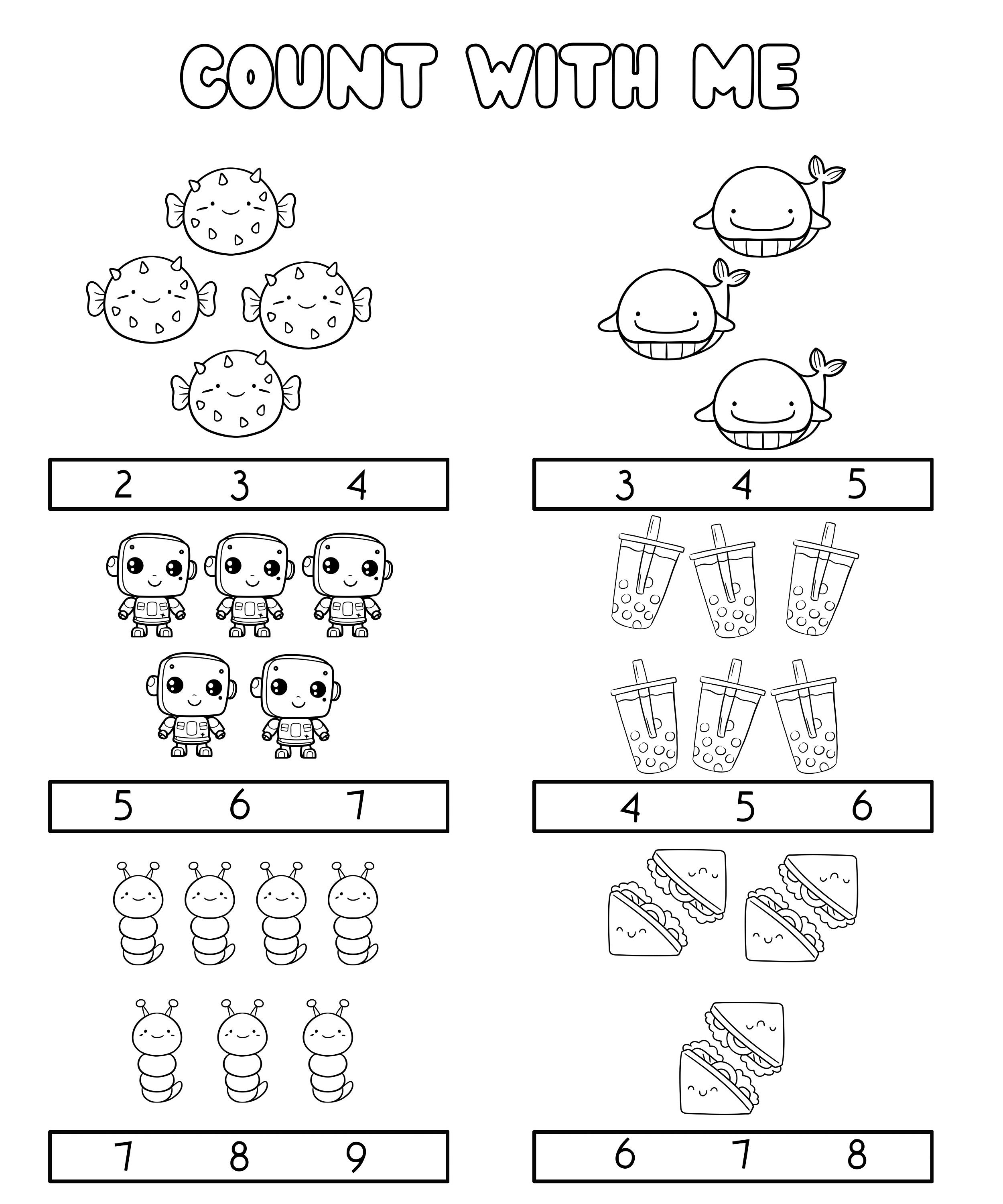 Count and Color, Math Download, Coloring Pages, Homeschool Printable ...