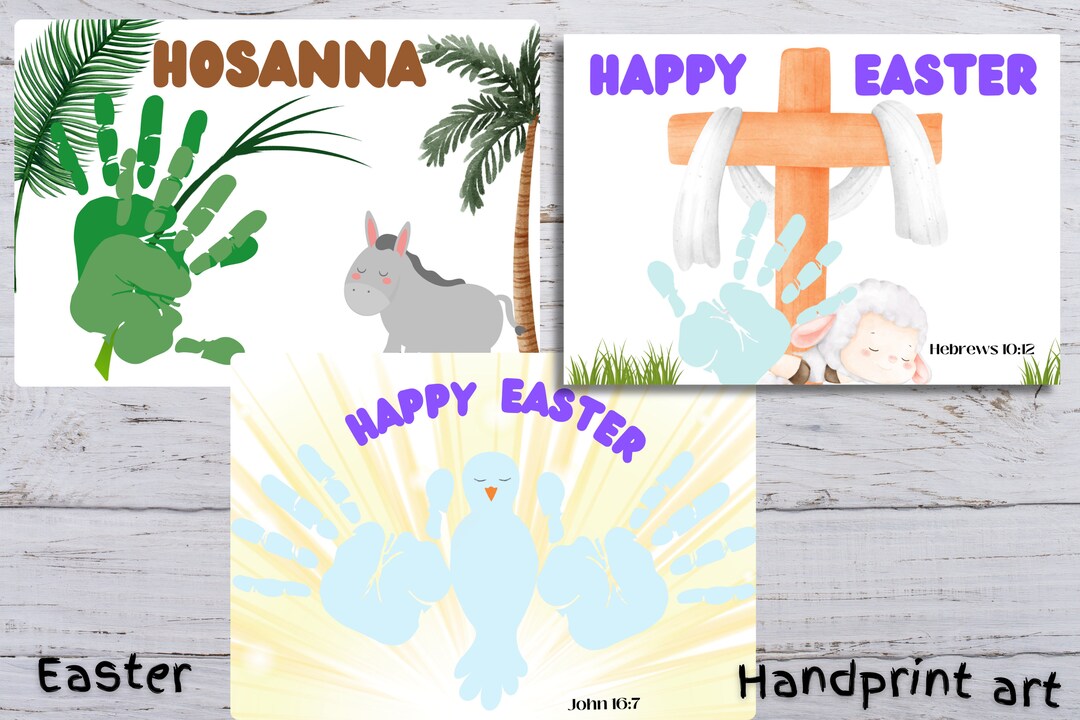 Christian Easter Handprint Printable, Palm Sunday Handprint Printable ...