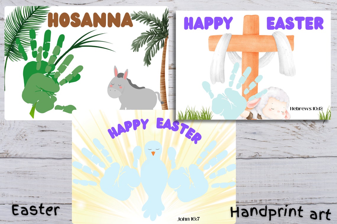 Christian Easter Handprint Printable, Palm Sunday Handprint Printable ...