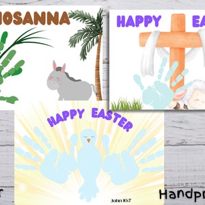 Christian Easter Handprint Printable, Palm Sunday Handprint Printable ...
