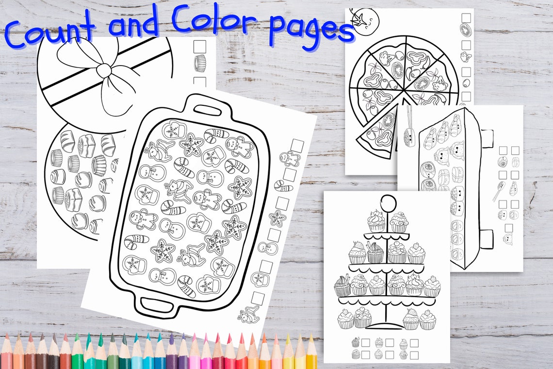 Count and Color, Math Download, Coloring Pages, Homeschool Printable ...
