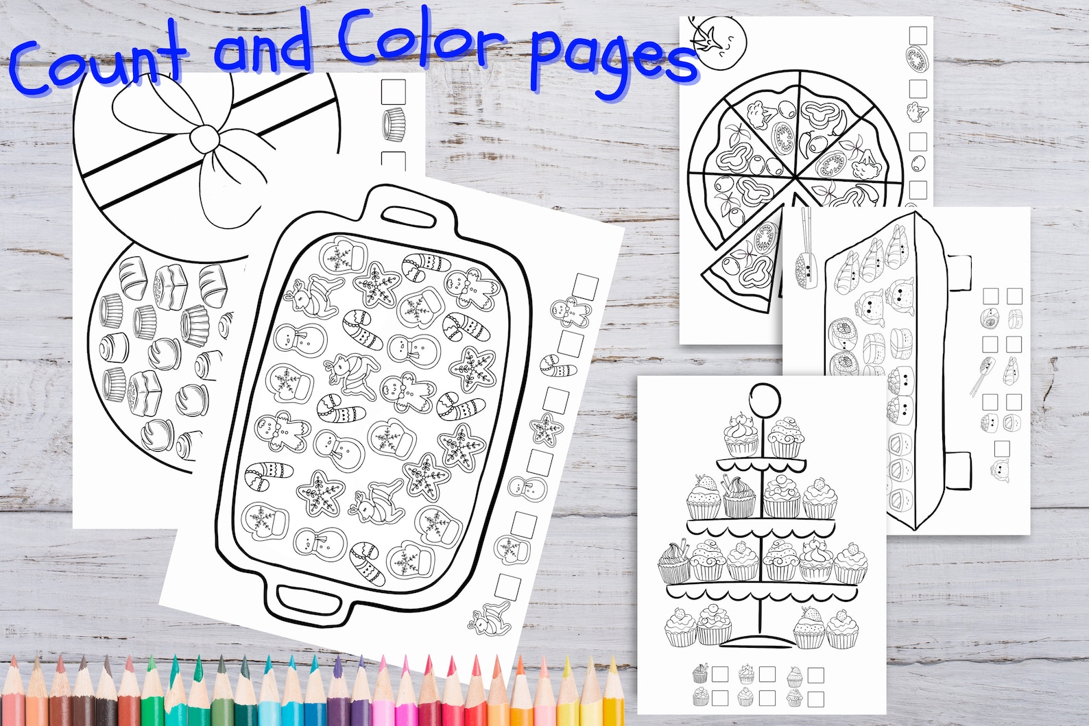 Count and Color, Math Download, Coloring Pages, Homeschool Printable ...